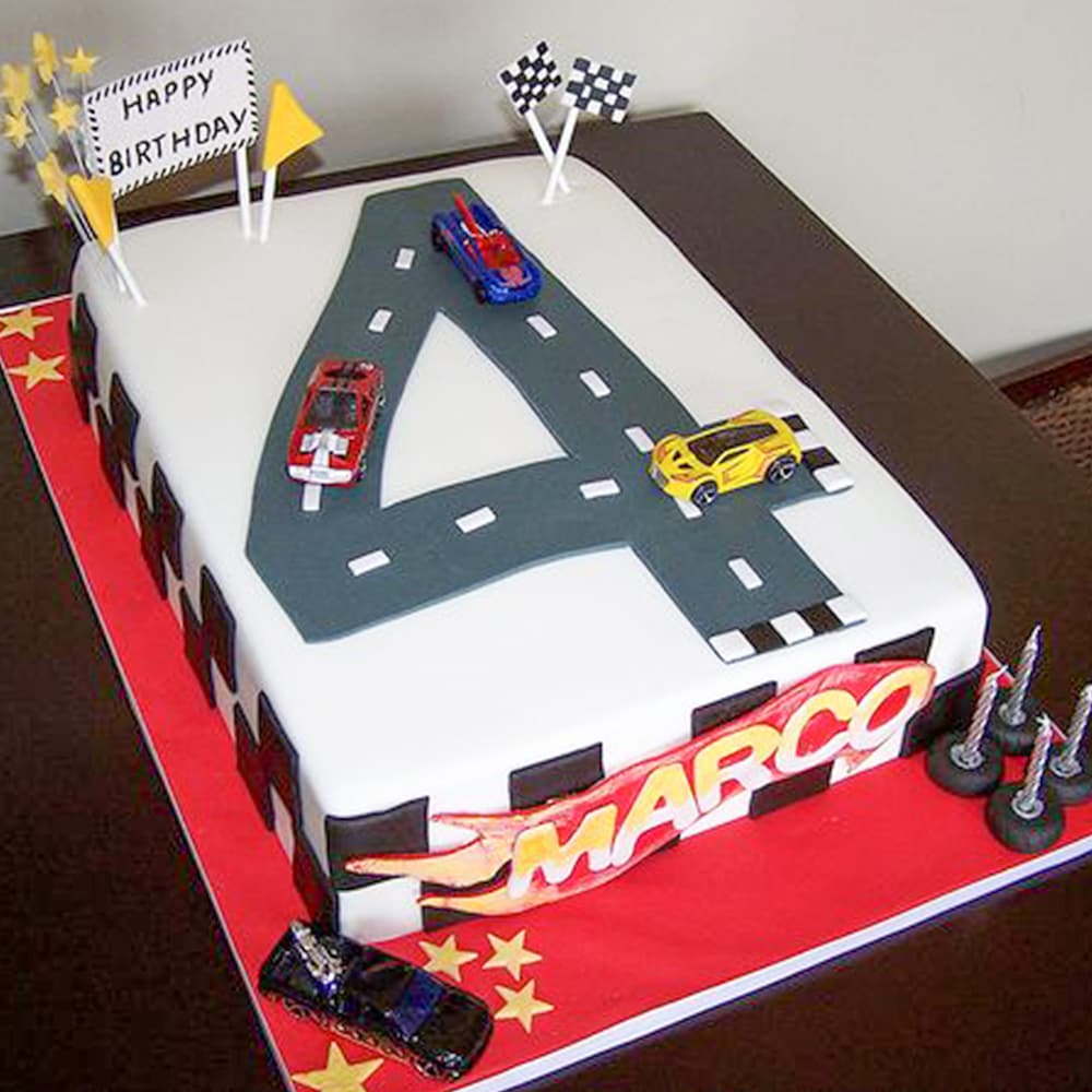Race Track Fourth Birthday Cake – Varka Sweets and Bakers